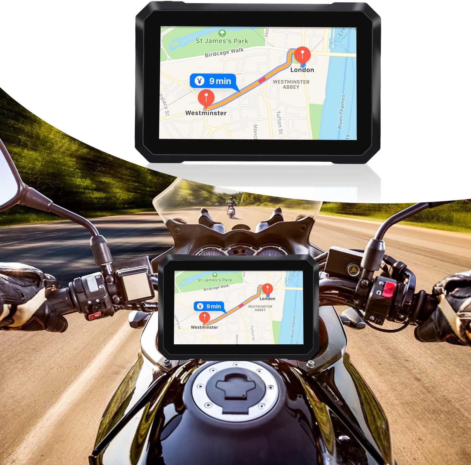 Amazon.com: KAOLALI 7 Inch Motorcycle GPS Navigator, Universal IPX7 ...