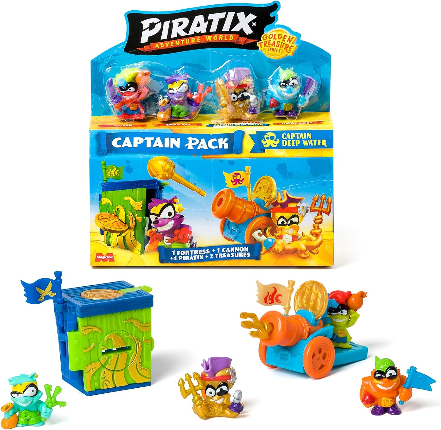 PIRATIX Golden Treasure Series –Captain Pack Deep Water.Includes 4 ...