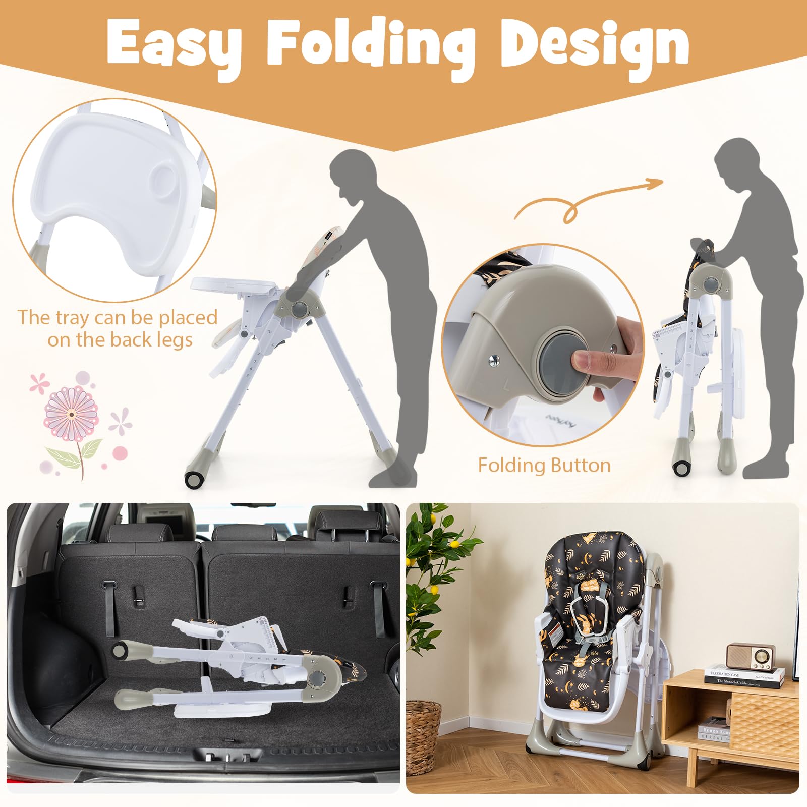 Snapklik.com : BABY JOY Convertible High Chair For Babies & Toddlers ...