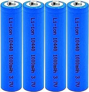 3.7V 1000mAh Rechar Battery 10440 Li-ion Lithium-Ion Batteries for ...