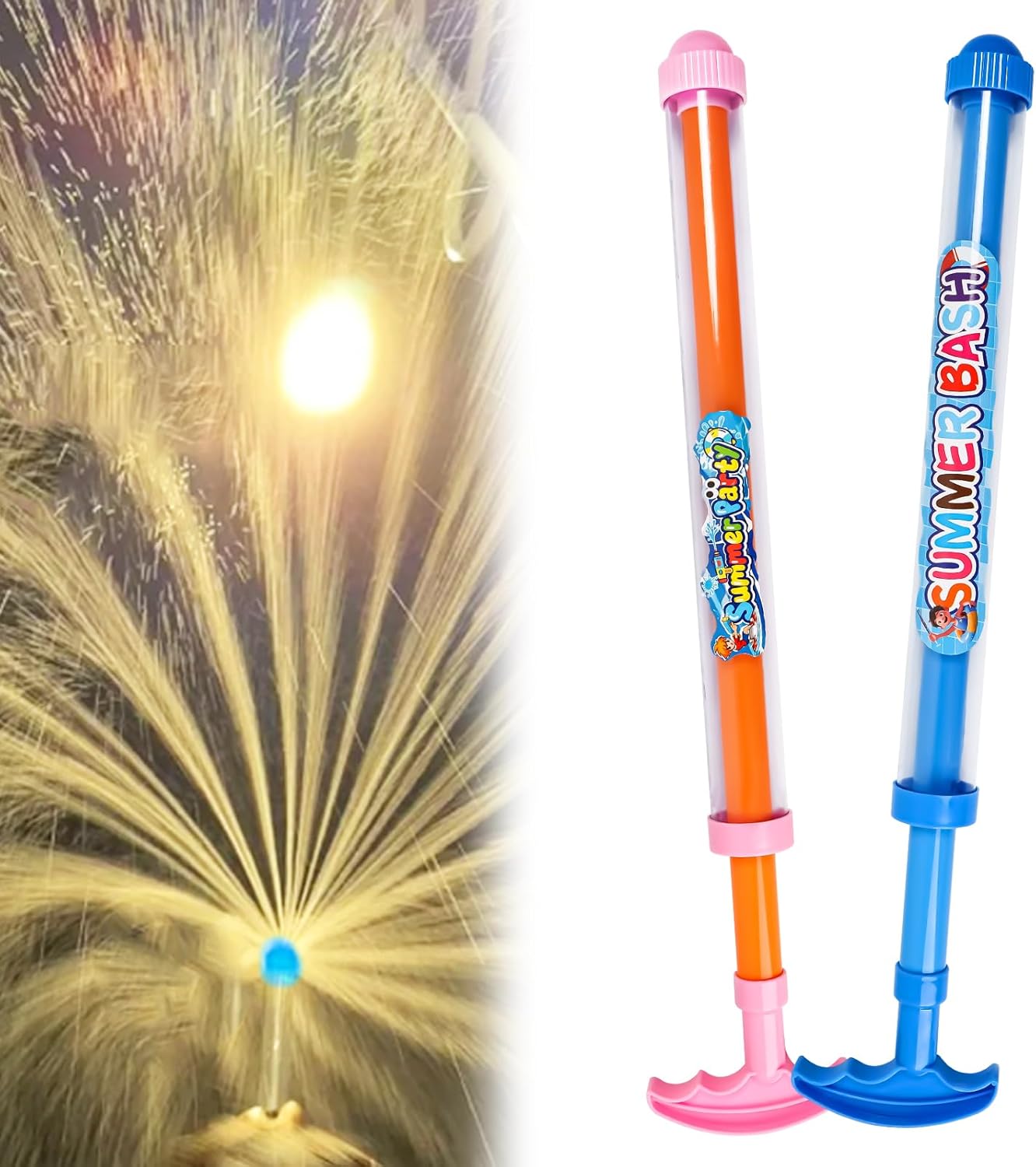 Fireworks Water Gun, Pack of 2 Romantic Fireworks Water Squirter ...