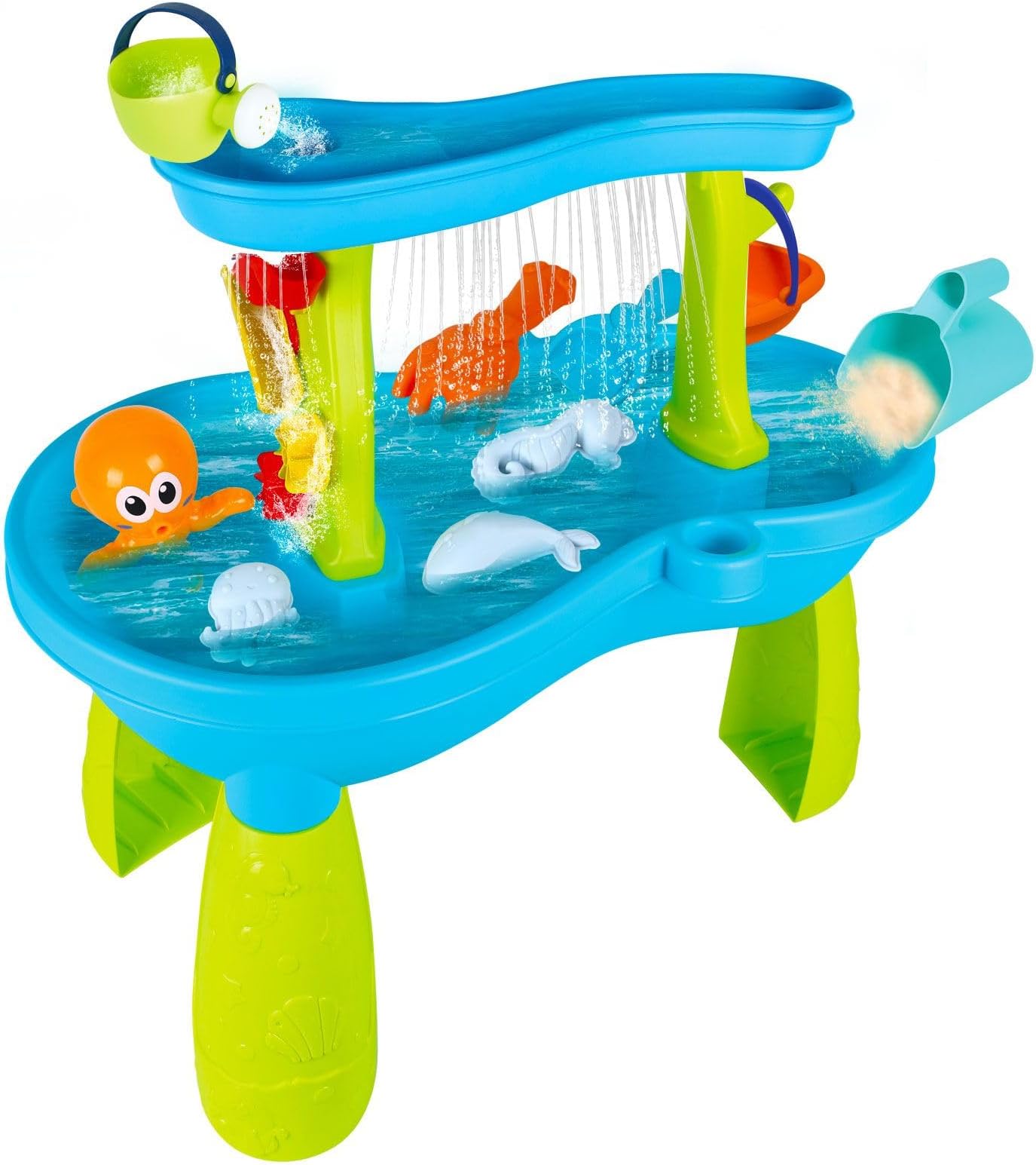 KIDBOT Sand and Water Table,2 Tier Pool Play Toys for Educational Beach ...