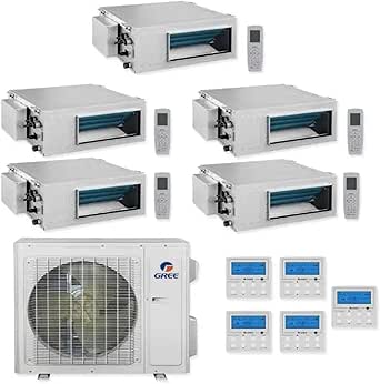 Amazon.com: GREE Multi Gen2 Series 42,000 BTU 5-Zone Concealed Duct 9K ...