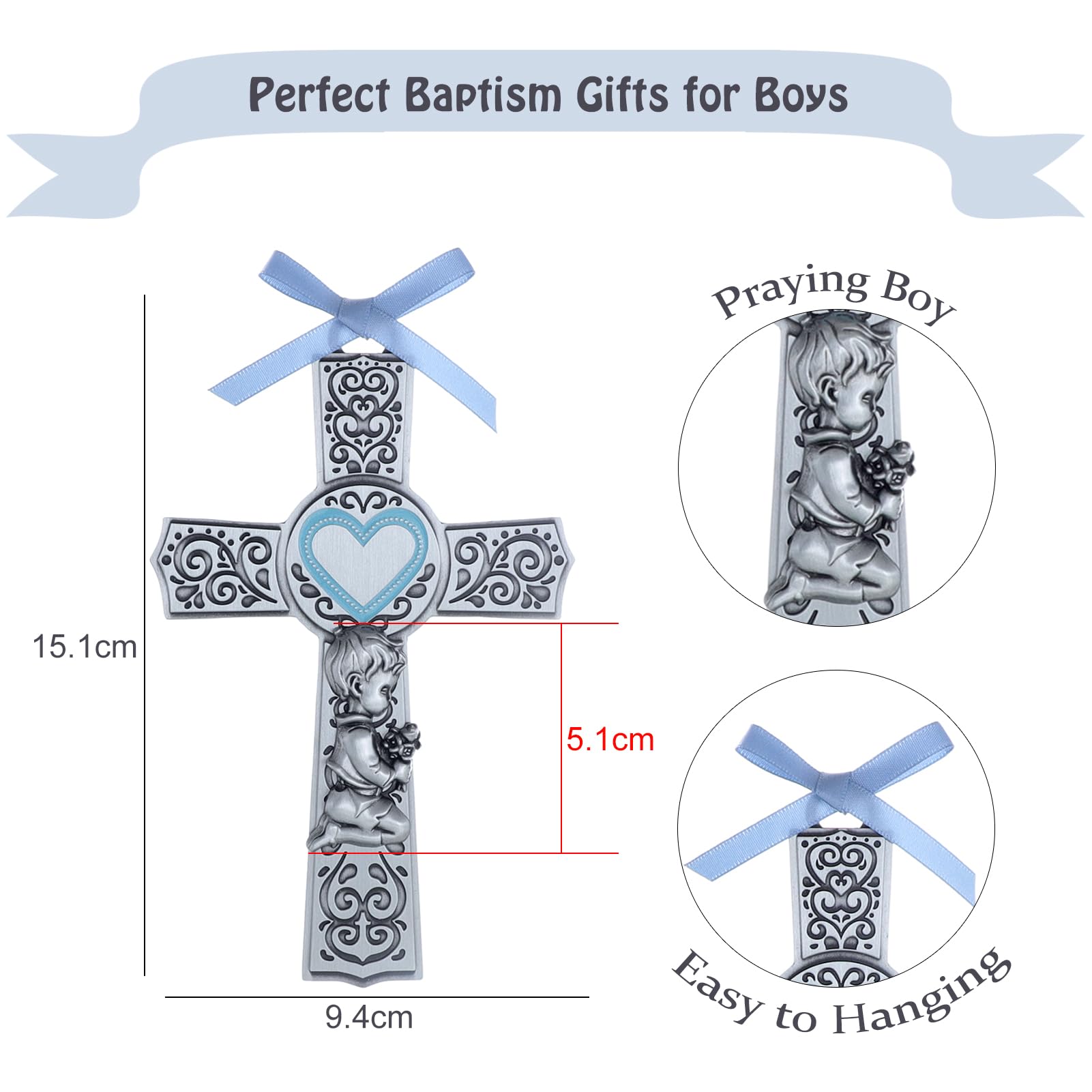 Snapklik.com : KOMI Baby Catholic Wall Cross 6Inch Baptism Gifts For ...