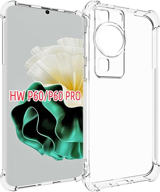 USTIYA Case for Huawei P60 Pro y Huawei P60 Clear TPU Four Corners ...