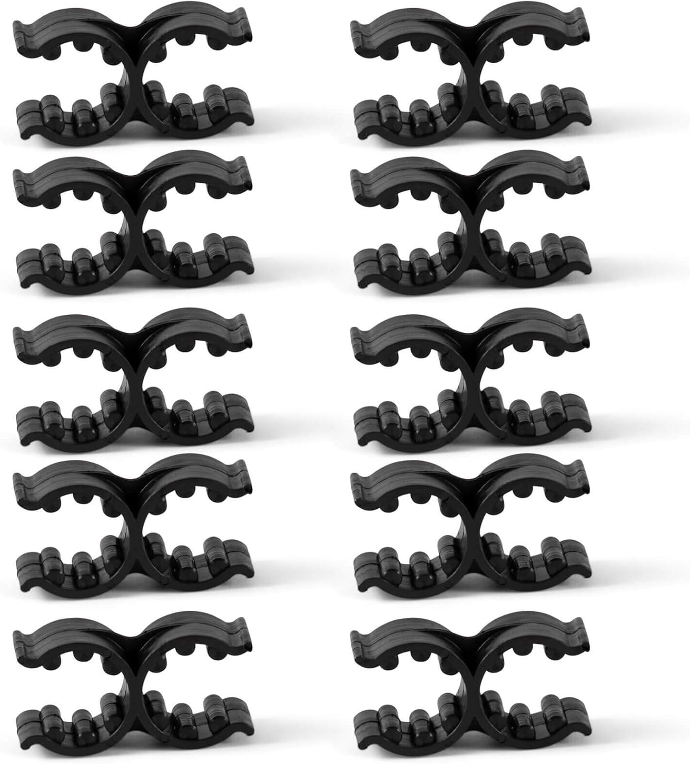 Nautika 10x Doppel-Clip für Badeleiter/Rohr 18-25 mm Kunststoff Schwarz ...