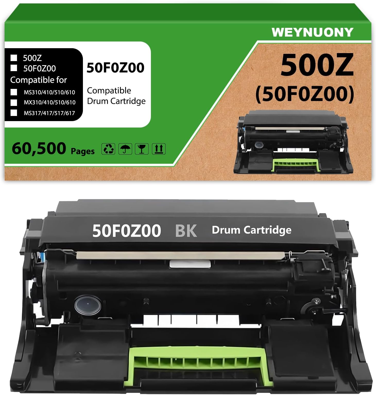 Amazon.com: 50F0Z00 Imaging Unit-Compatible for Lexmark 50F0Z00 500Z ...