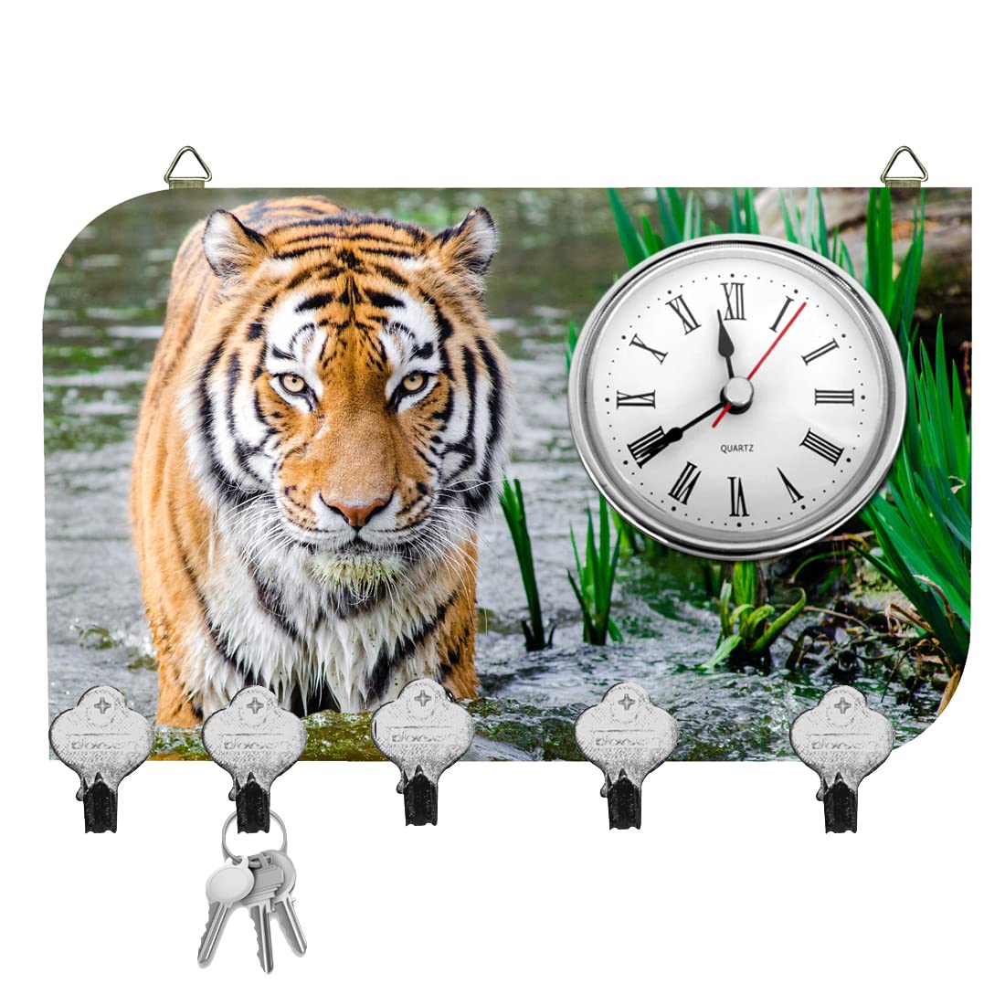 KARTIK™ Fancy Key Holder with Clock - Wall Mounted Fancy Key Holder/15 ...