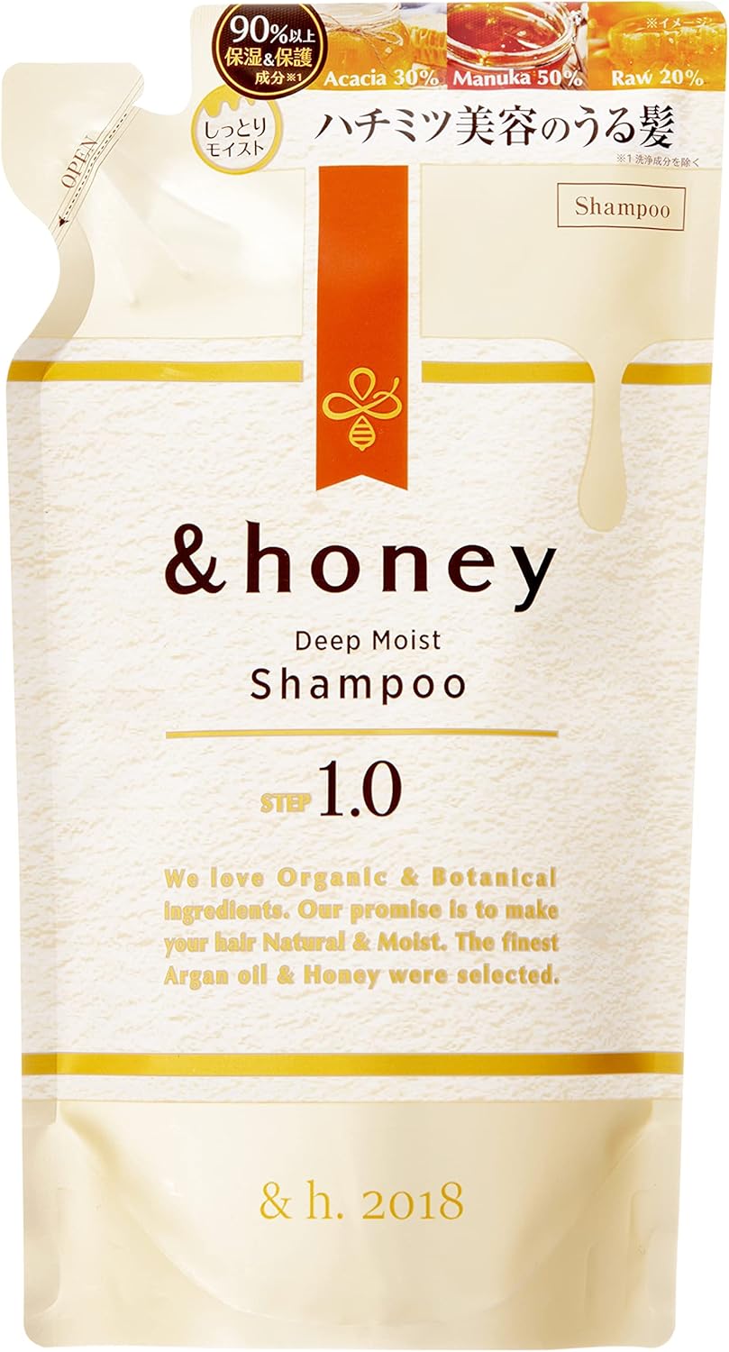 Amazon.co.jp: &honey Deep Moist Shampoo 1.0 Refill, 11.8 fl oz (350 ml ...