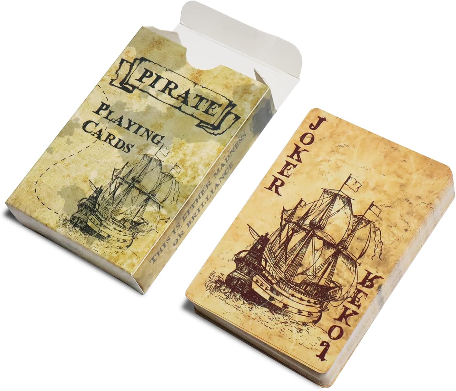 Amazon.com: BlackLotos Retro Style Pirate Standard Playing Cards ...
