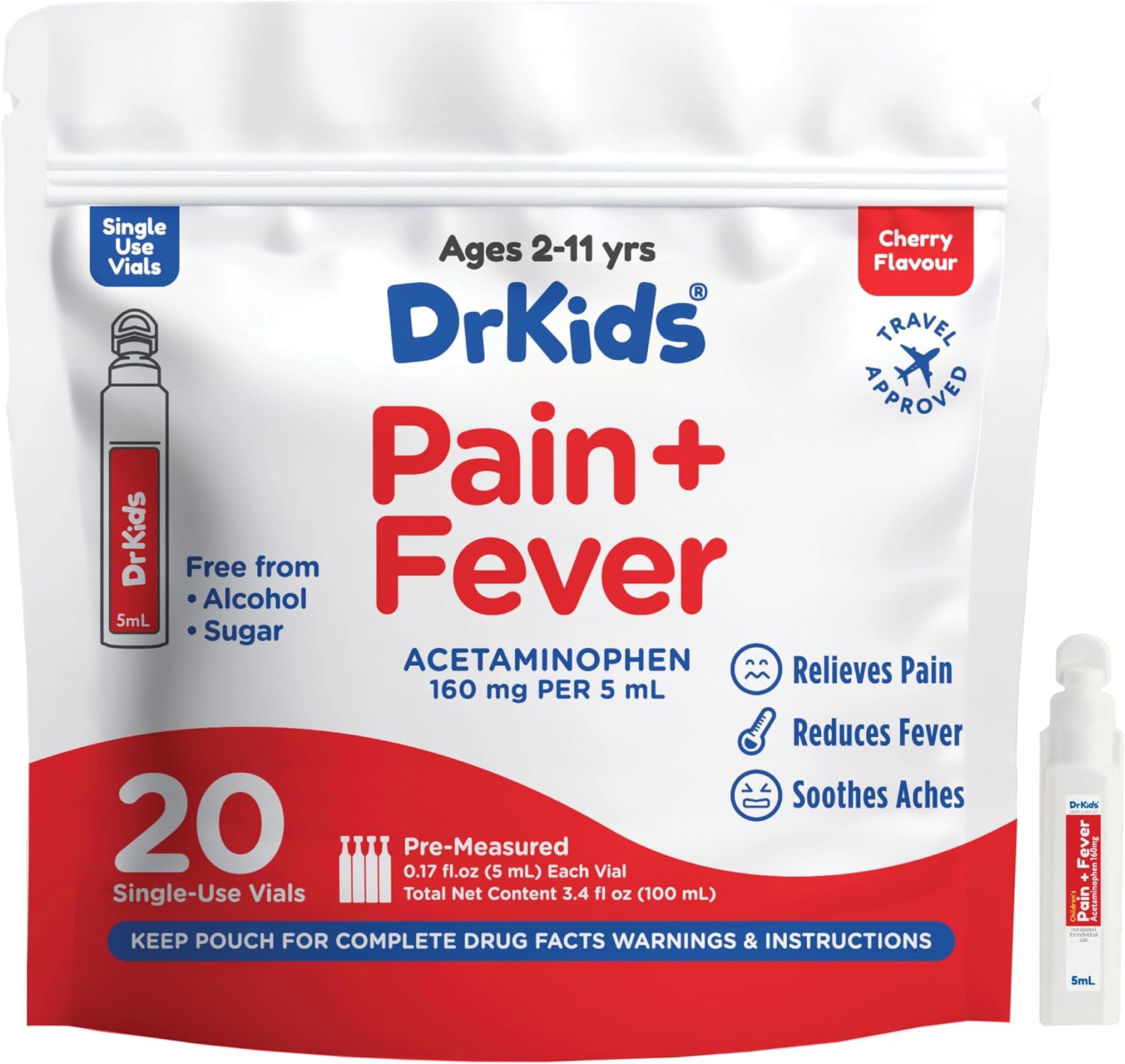 Amazon.com: Dr. Kids Children’s Pain and Fever Medicine - Acetaminophen ...