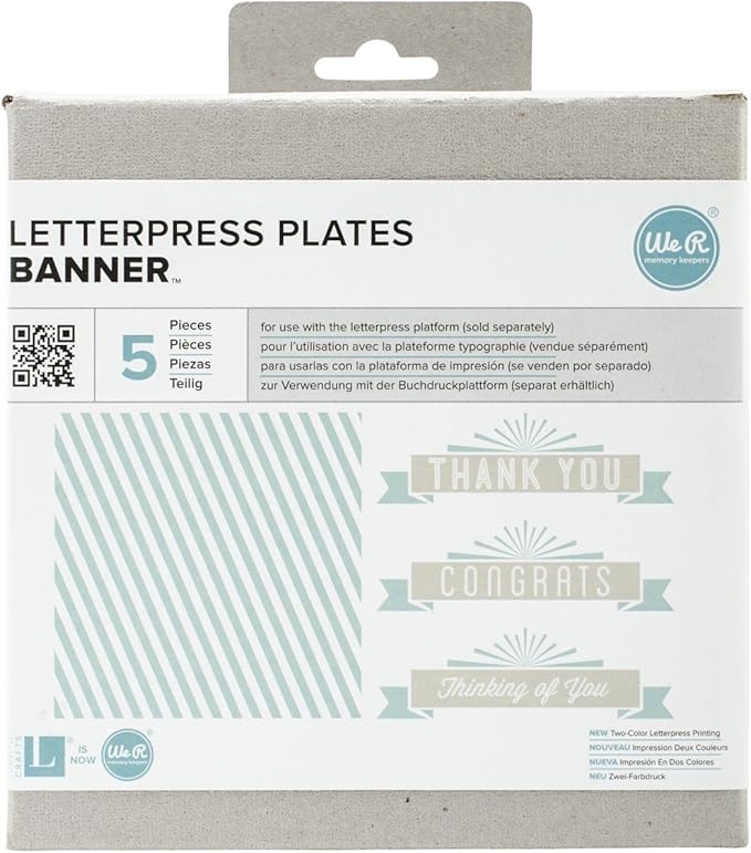 Amazon.com : We R Memory Keepers 0633356037415 Printing Plate Letter ...
