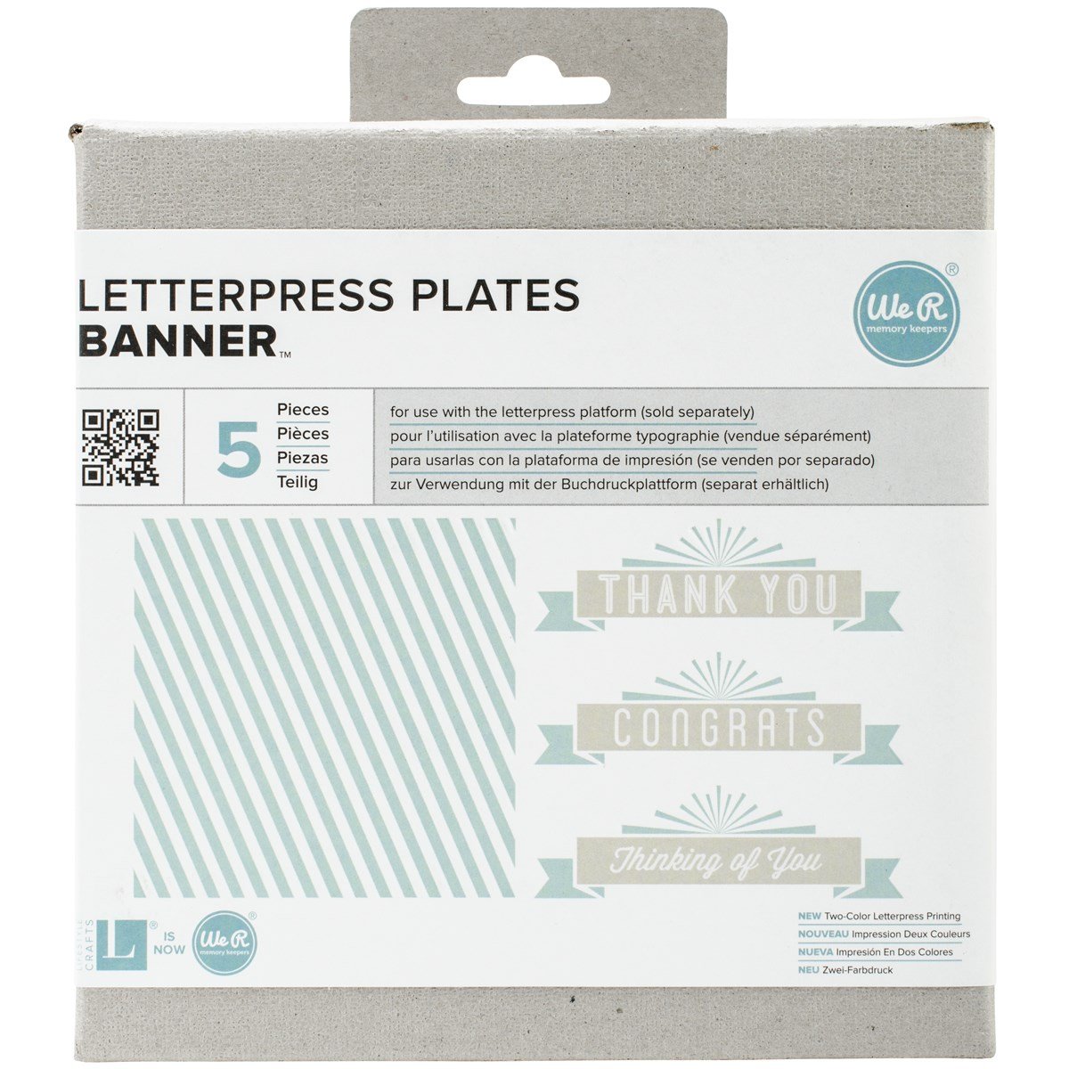 We R Memory Keepers Banner Lifestyle Letterpress Plates : Amazon.in