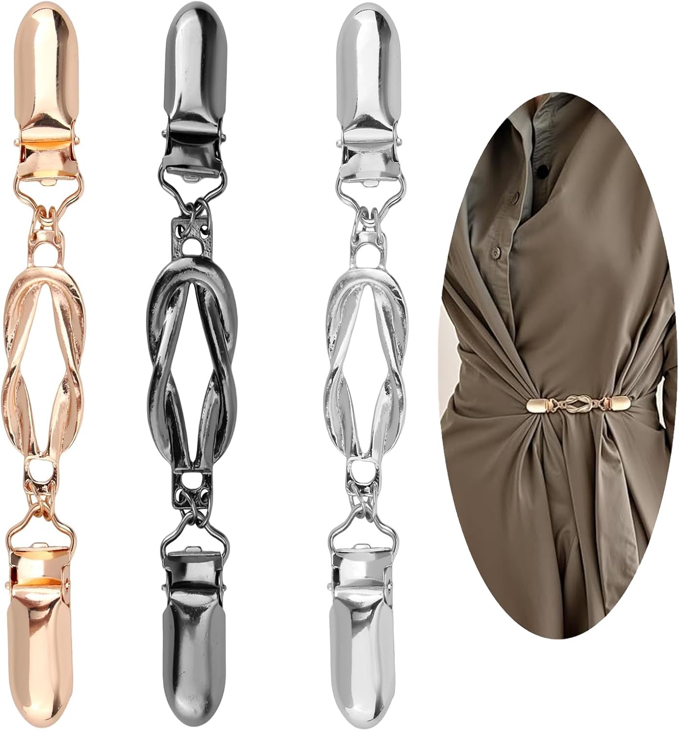 AOOTUERL Pack of 3 Cinch Clips, Cape Clips for Women Dresses Retro ...
