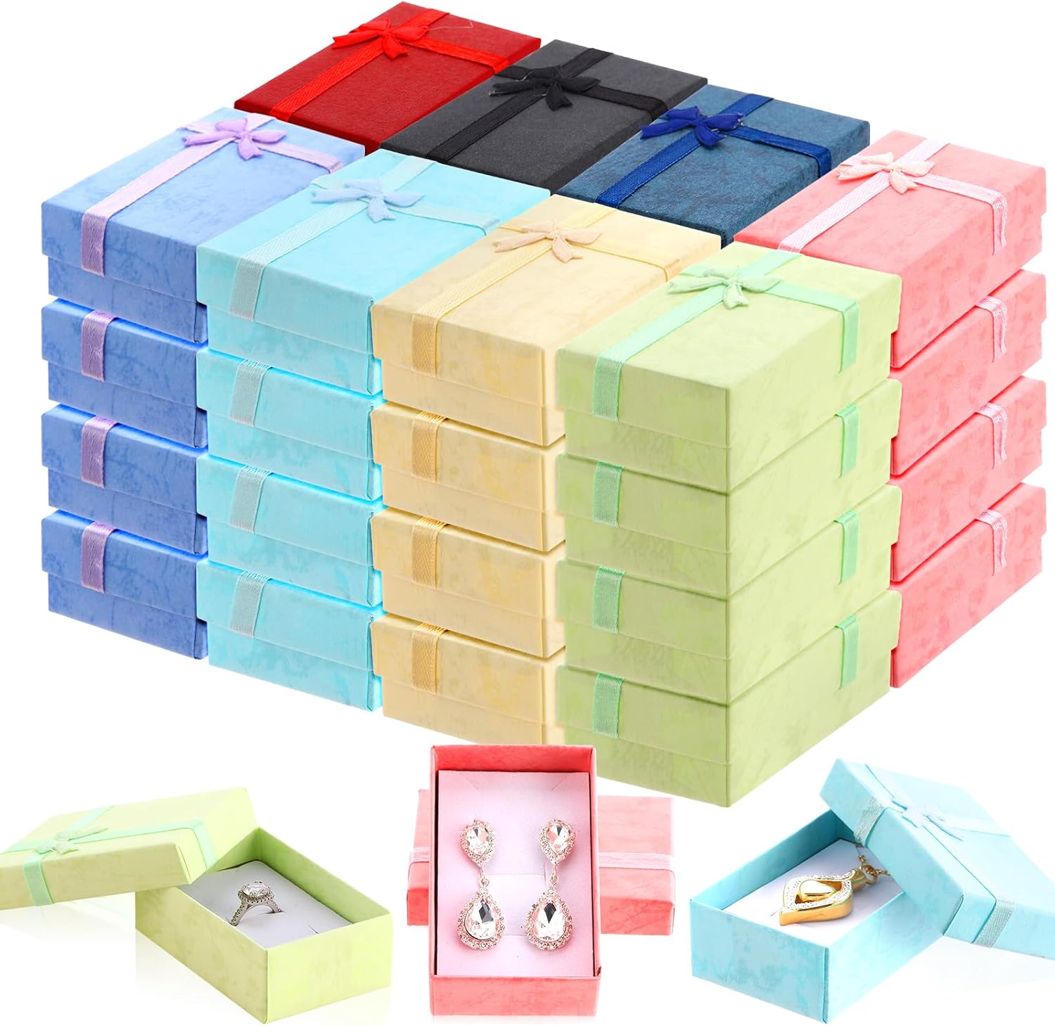 Amazon.com: Batiyeer Jewelry Gift Boxes Set Empty Small Gift Cardboard ...