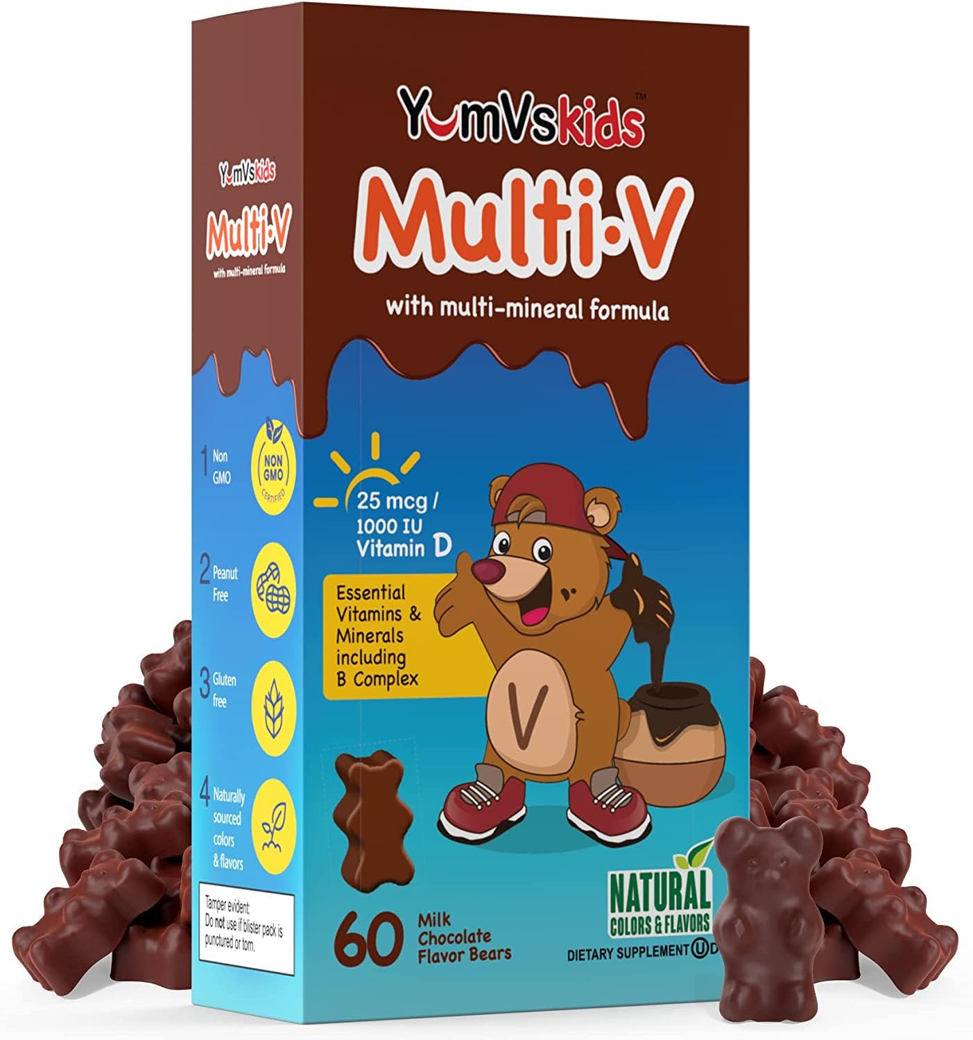 Snapklik.com : YUM-VS - Kids Multivitamin Chewable Chocolate Bears ...