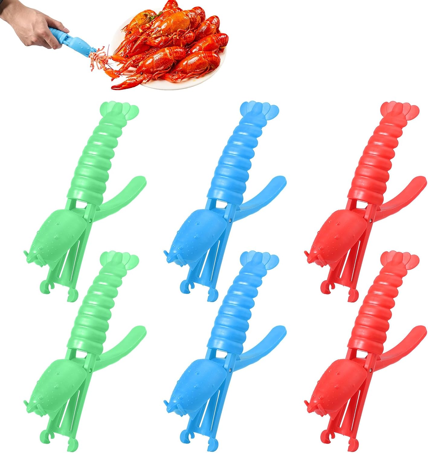 Amazon.com: 6pcs Crawfish Tail Peeler, 3 Colors Plastic Crawfish ...