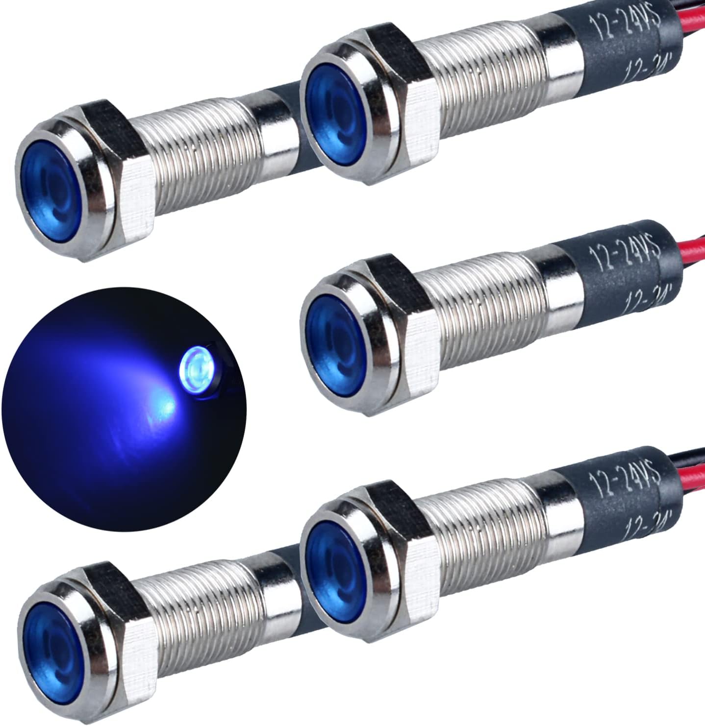 Amazon.com: DMWD 5Pcs 16mm 12V-24V 15mA Energy Saving LED Indicator ...