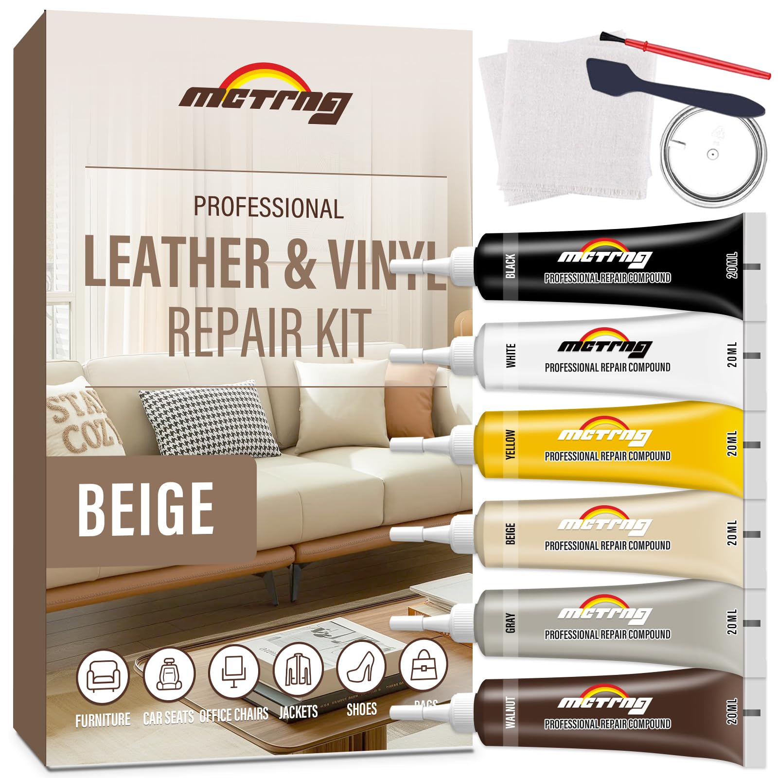 Amazon.com: White Leather Repair Kit for Furniture, Car Seats, Couch ...