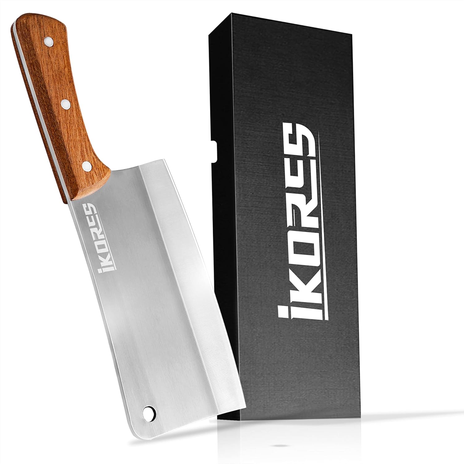 Amazon.com: IKORES Cleaver Knife， Hand Forged Meat Cleaver Knife Heavy ...