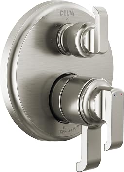Delta Faucet Tetra 17 Series Brushed Nickel 3-Setting Integrated ...