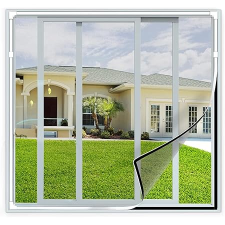 Adjustable DIY Magnetic Window Screen Max 48" x 44" Fits Any Size ...