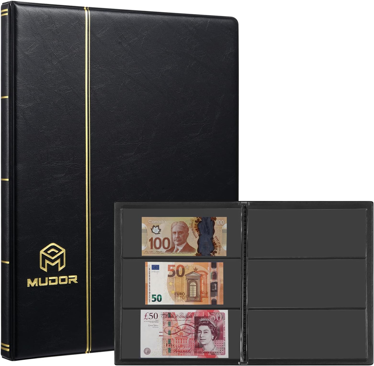 Amazon.com: 40 Pockets Banknote Currency Collecting Album - 20 Sheets ...