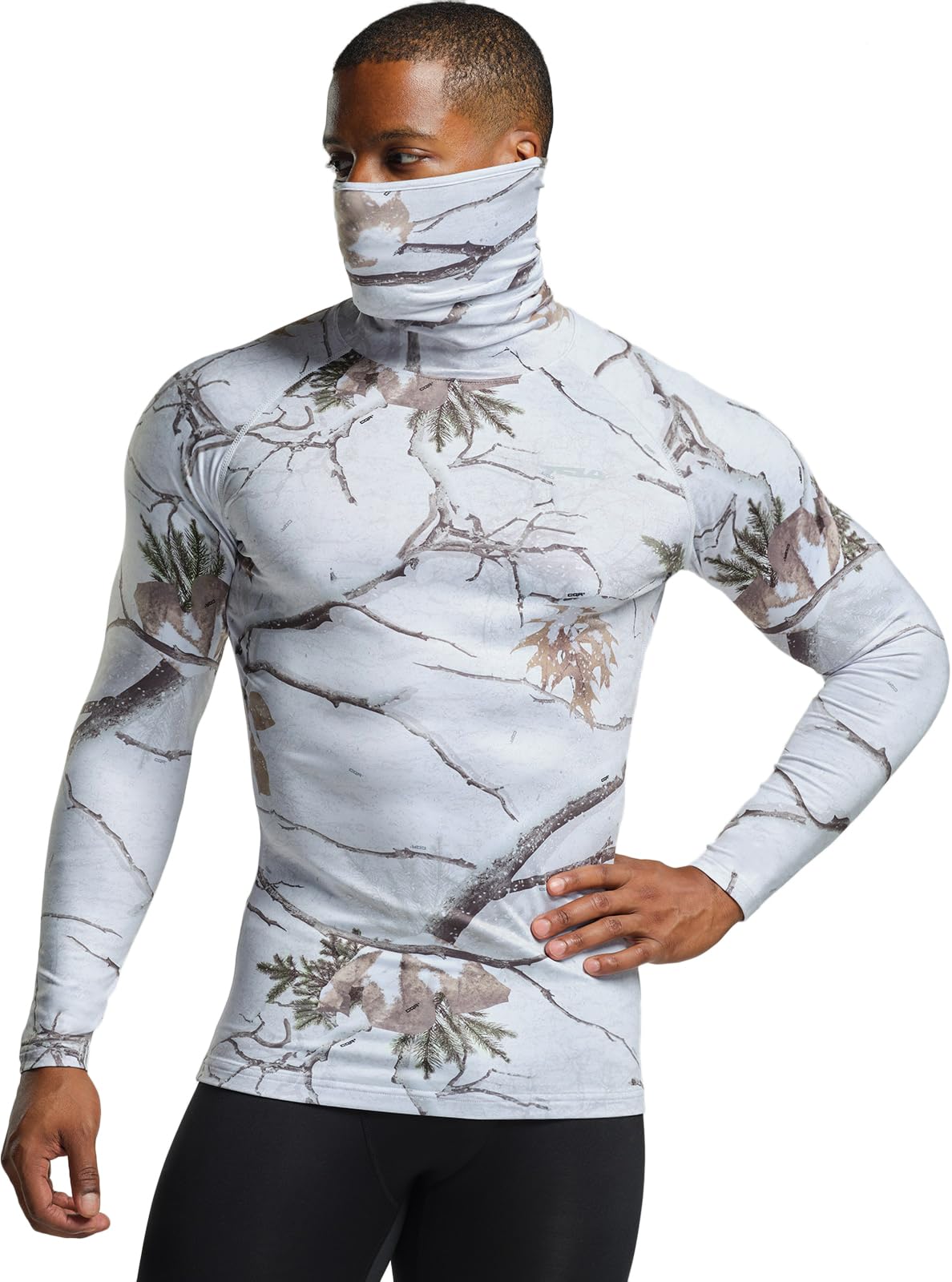 Snapklik.com : TSLA Mens UPF 50+ Mock Long Sleeve Compression Shirts