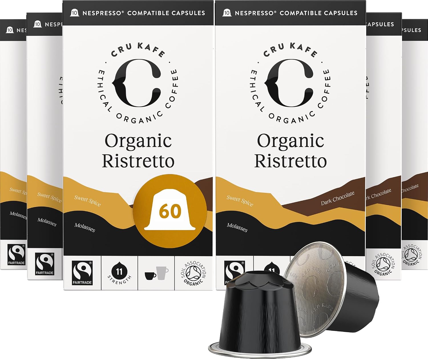 Cru Kafe Organic Ristretto Arabica & Robusta Espresso Single-Serve ...