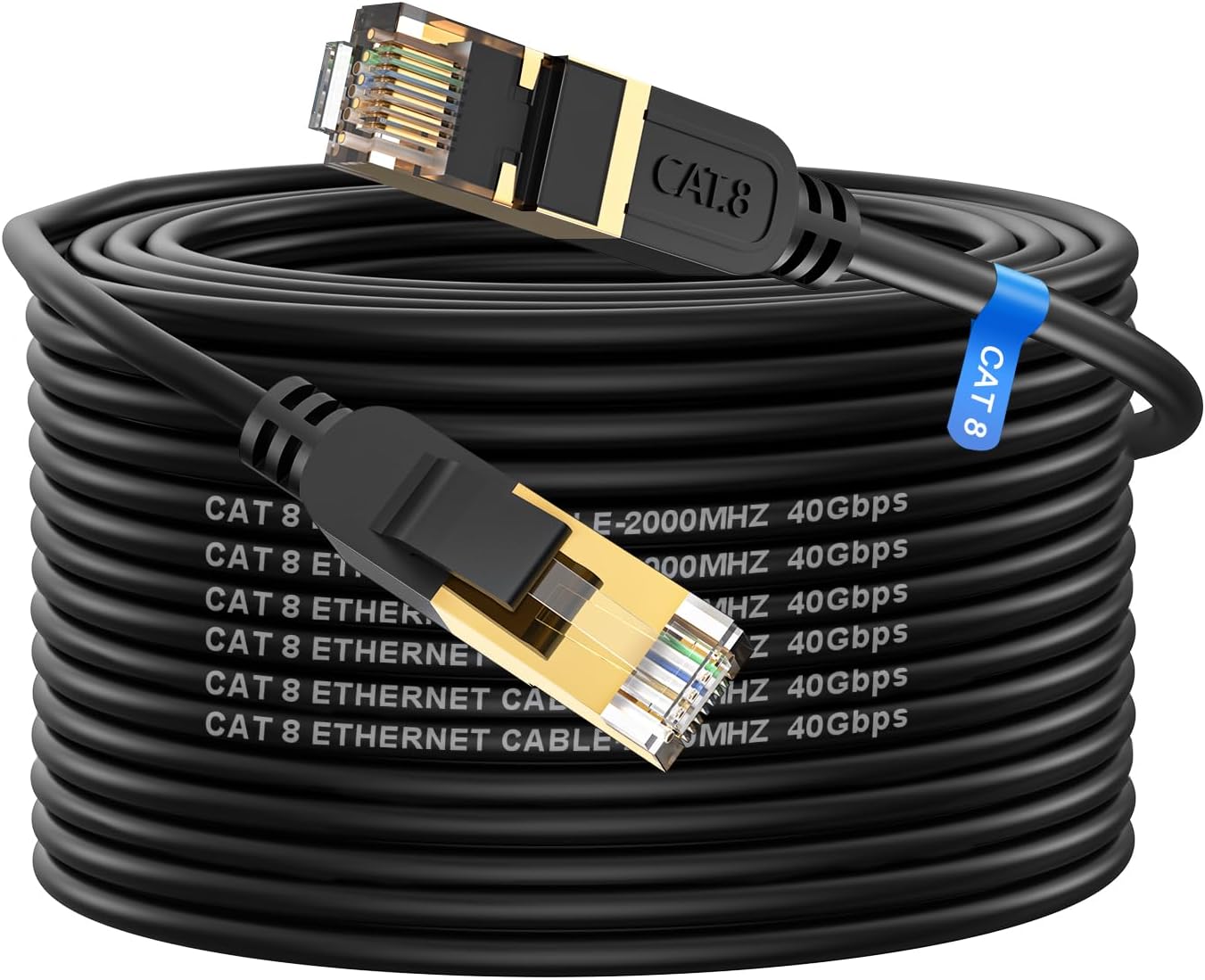 Cat 8 Ethernet Cable 30M High Speed Heavy Duty 26AWG Cat8 LAN Network ...