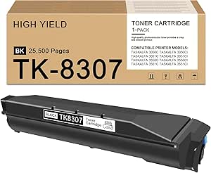 Amazon.com: TK8307 TK-8307 Black Toner Cartridge: 1 Pack TK-8307K Toner ...