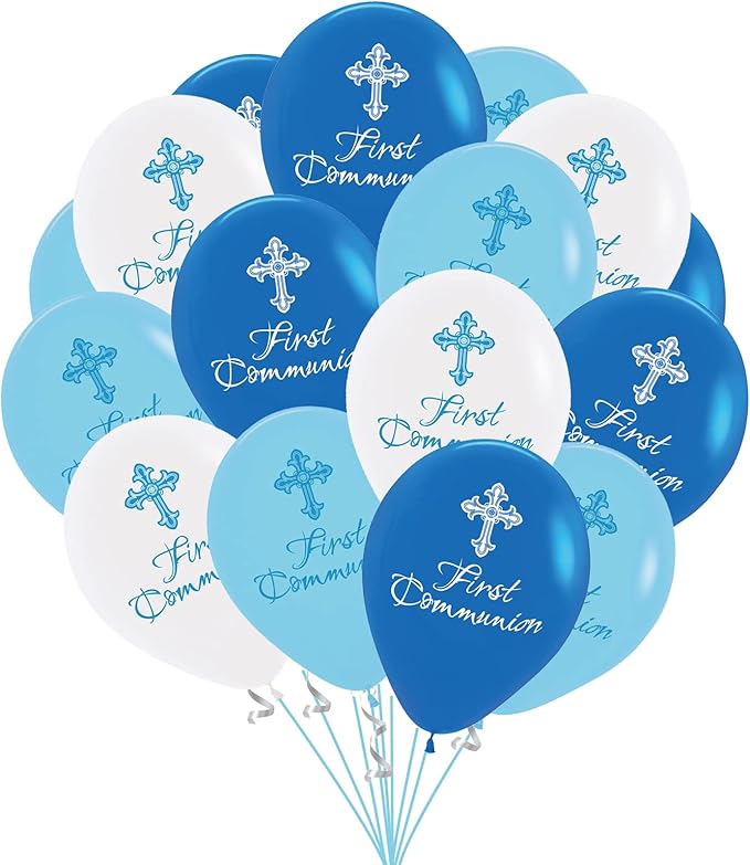 Amazon.com: 30pcs 12inch First communion balloons for Baptism(Bautizo ...
