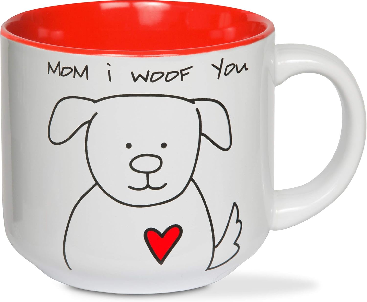 Amazon.com: Pavilion Gift Company Blobby Dog-Mom I Woof You Ceramic ...