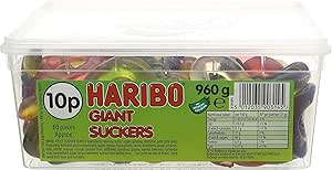 Haribo Giant Dummies Sweets Tub, 60 Pieces : Amazon.co.uk: Grocery