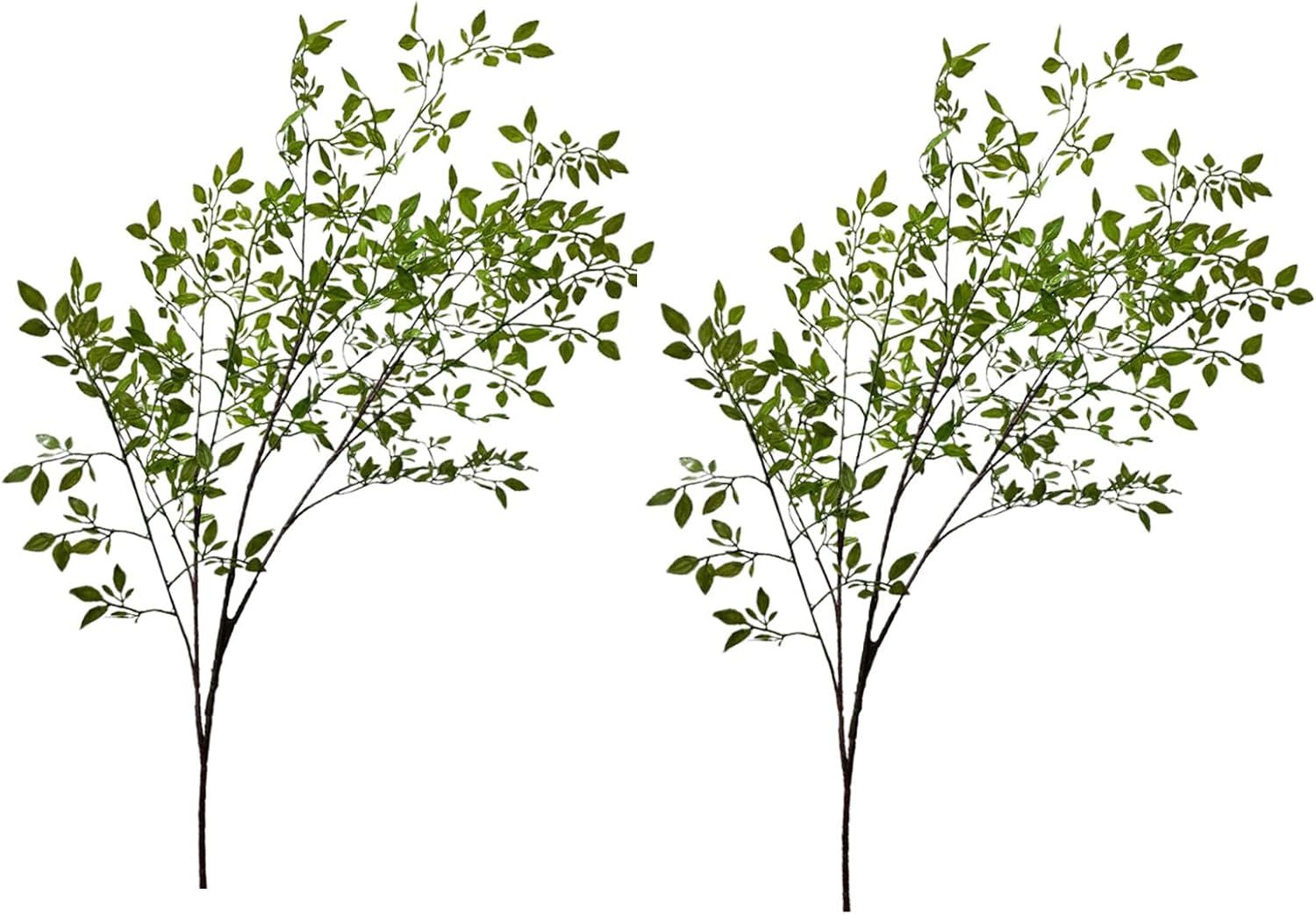 Amazon.com: ACJRYO Faux Greenery Stems, 2PCS 43" Artificial Green Stems ...