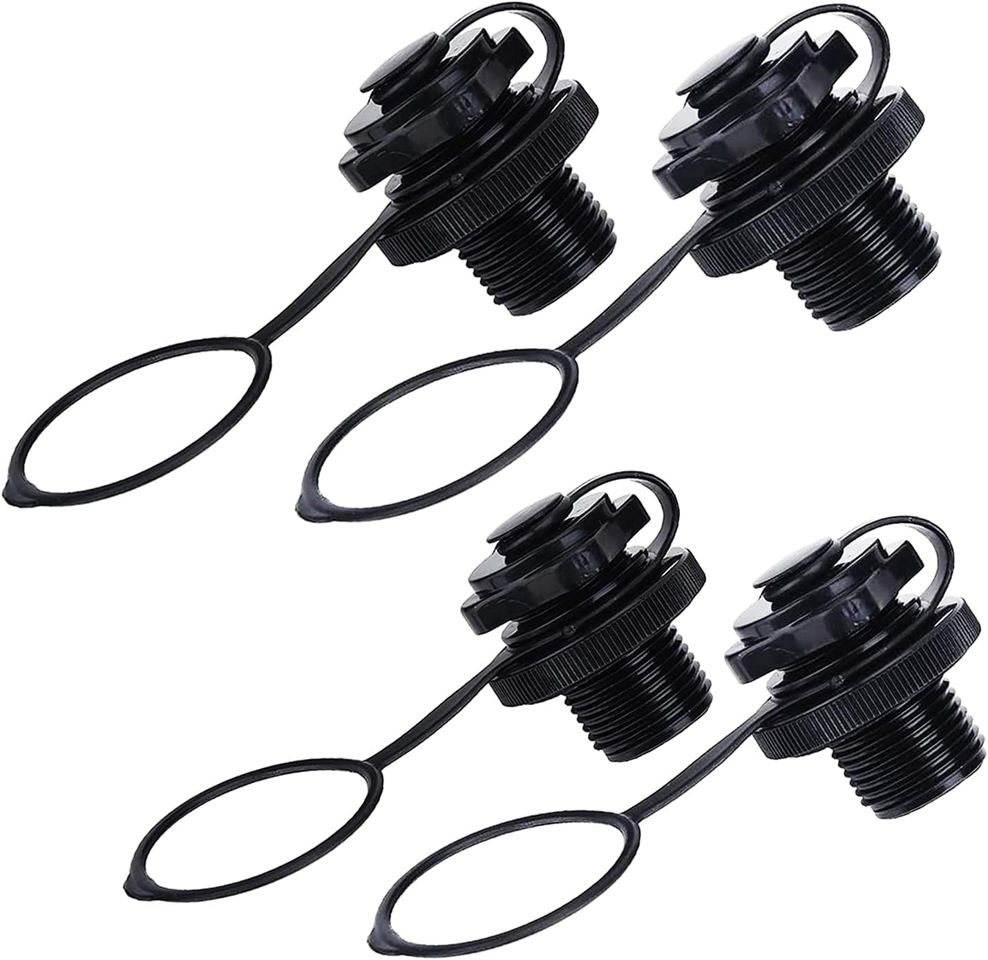 Amazon.com: NCCEN 4Pcs Air Valve Inflatable Boat Spiral Plugs Inflation ...