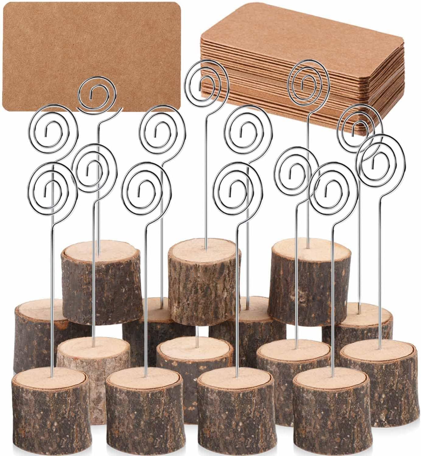 Amazon.com: Place Card Holders Set 20pcs Rustic Wood Table Number ...