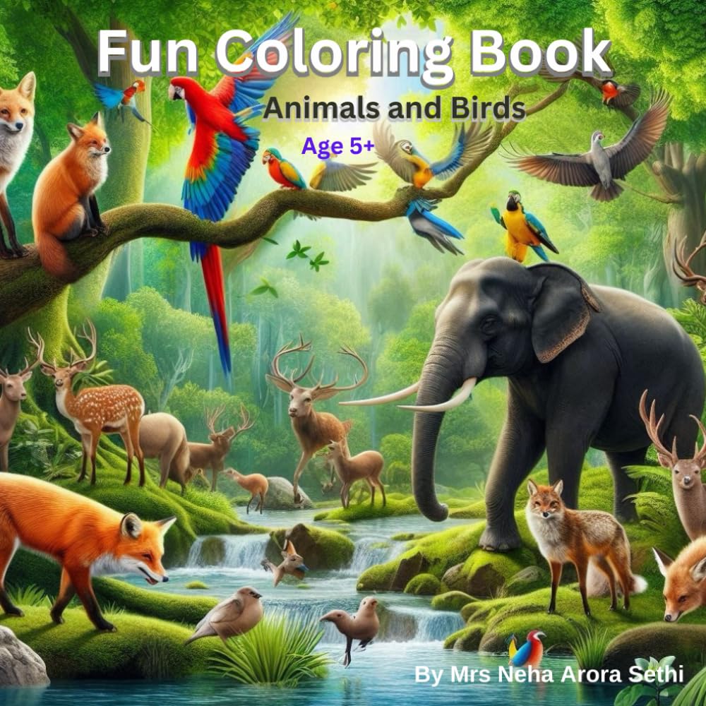 Fun Coloring Book: Animal and Birds: Arora, Mrs Neha, Arora, Mrs Neha ...