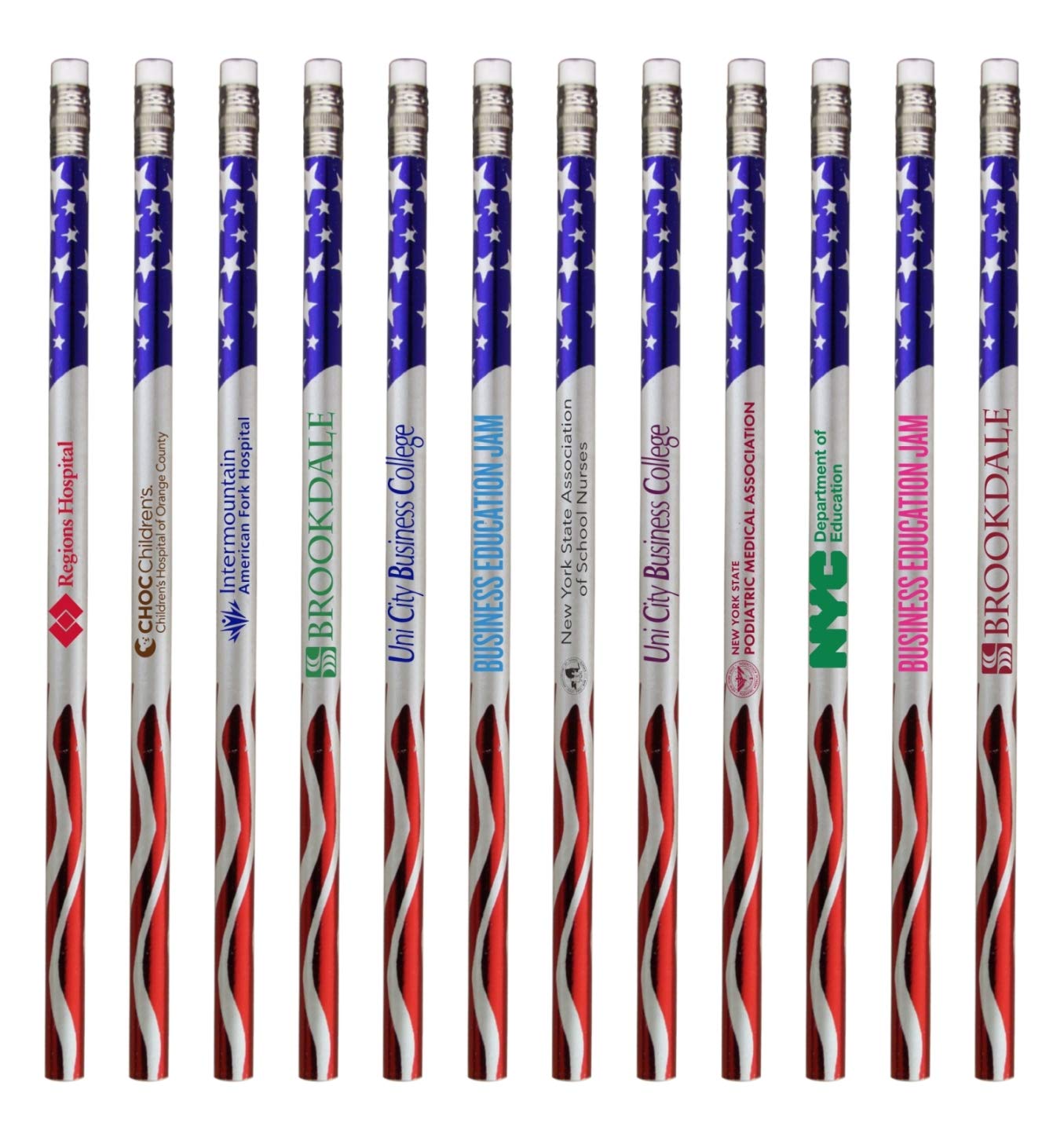 Amazon.com : 250 Pack, American Personalized Custom Pencils, Patriotic ...