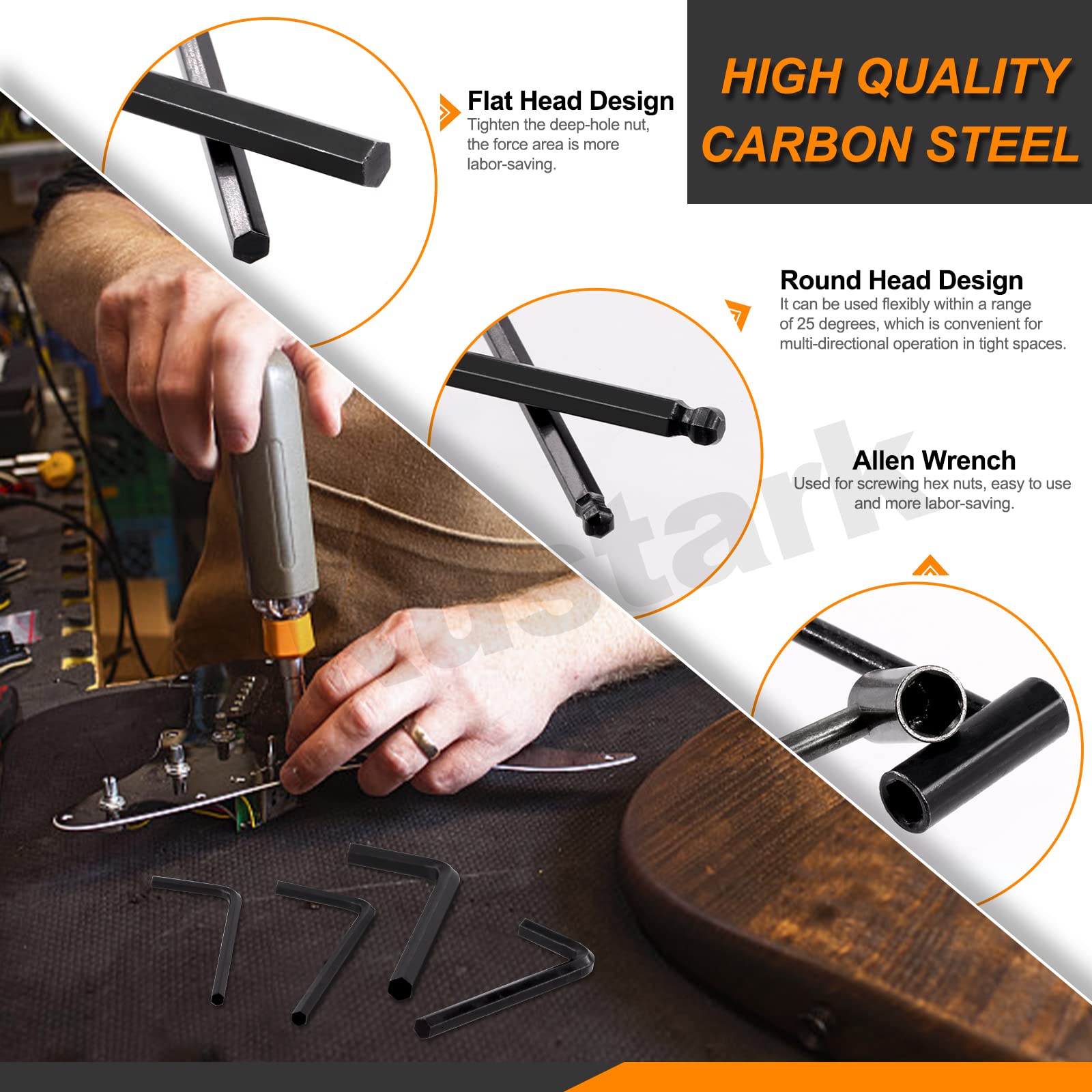 Snapklik.com : 13Pcs Guitar Allen Wrench Truss Rod Wrench Set, 4mm ...
