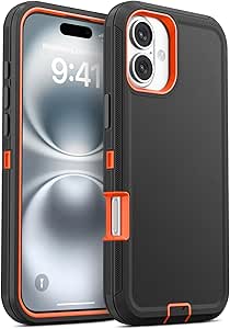 Amazon.com: Jelanry Case for iPhone 16 Plus 5G 6.7-inch, Heavy Duty Rugged & Dual-Layer ...