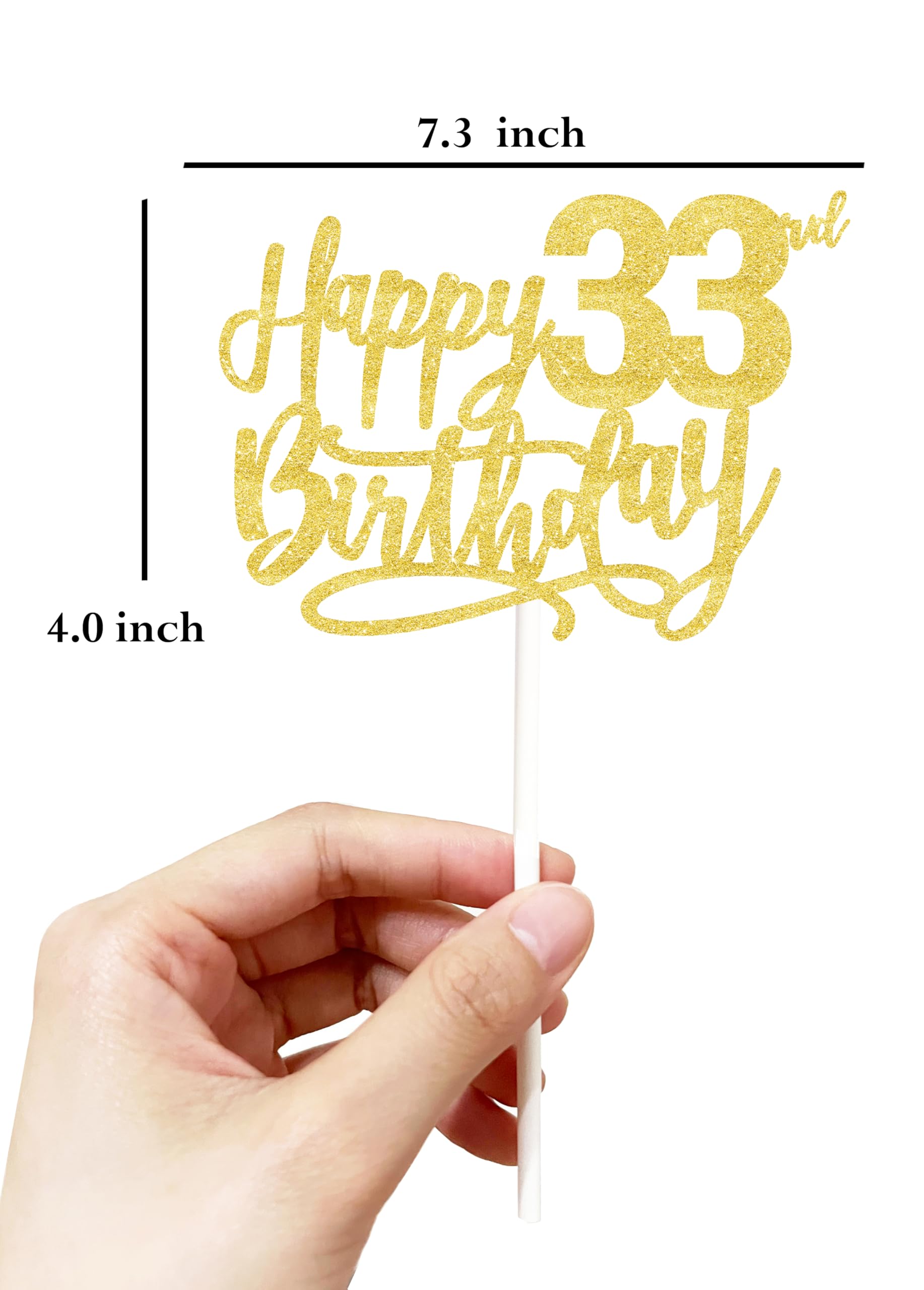 Snapklik.com : 33 Birthday Cake Toppers, 33rd Birthday Decorations,33rd ...