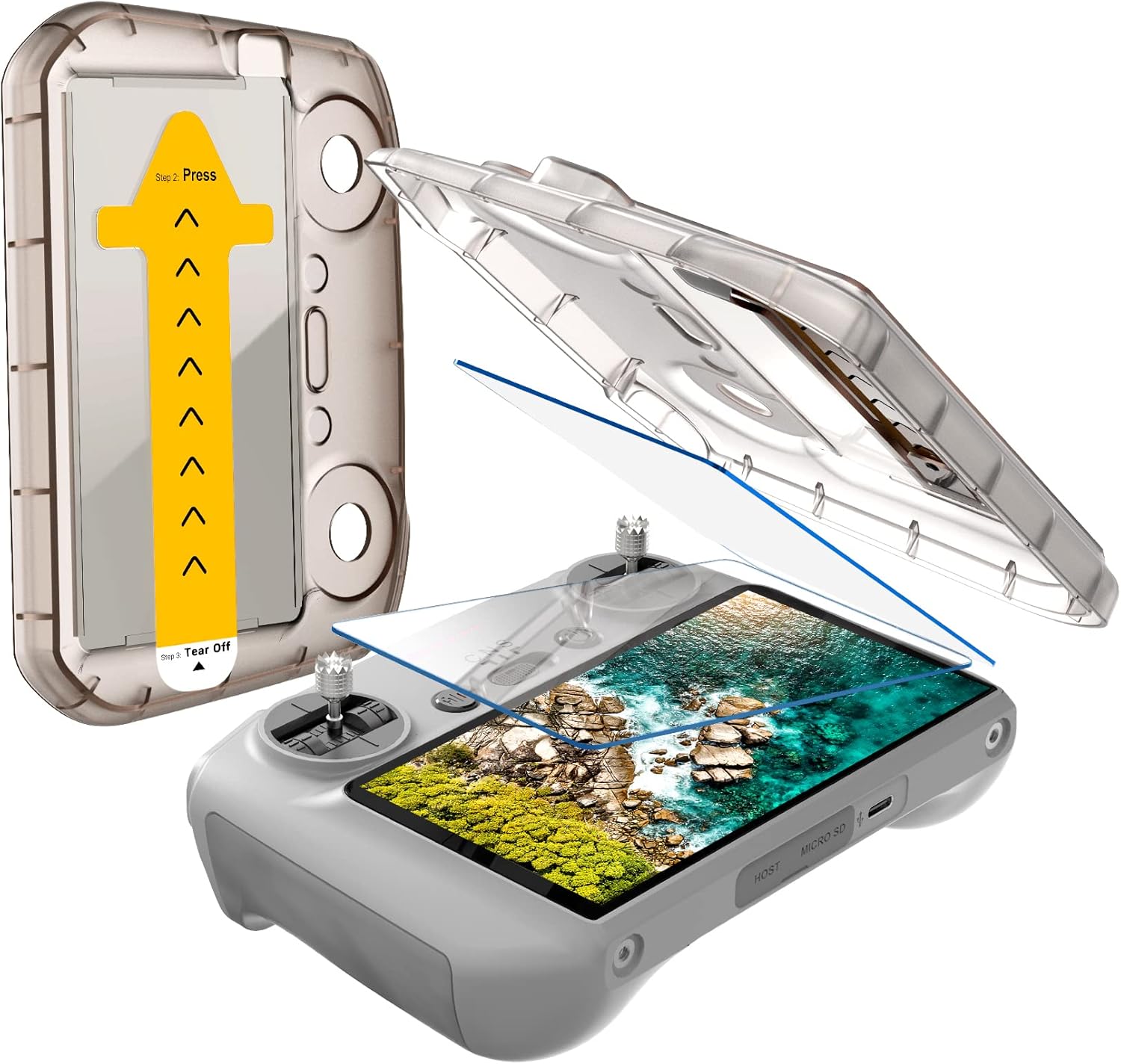 CYNOVA DJI RC Screen Protector with Auto Alignment Kit, Ultra HD DJI ...