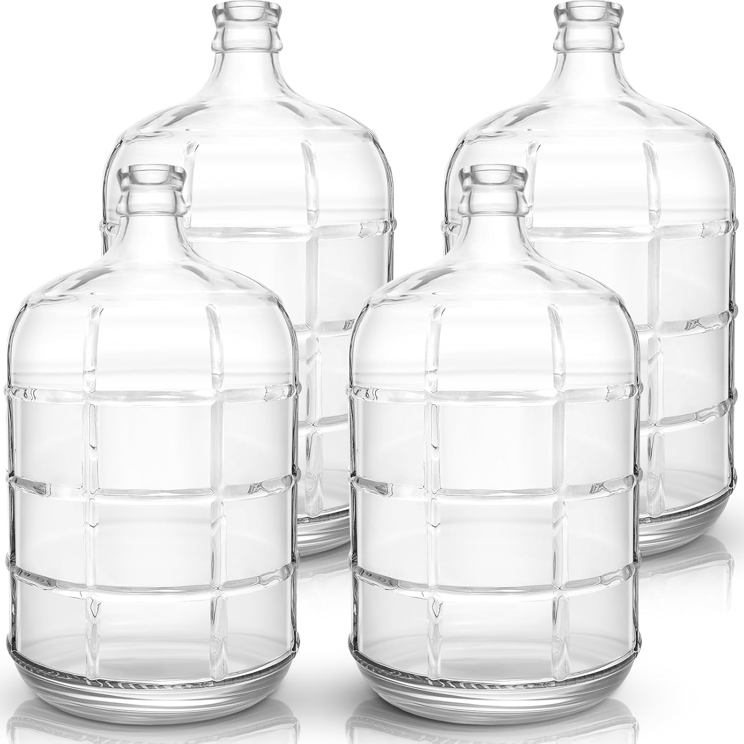 Amazon.com: Uiifan 4 Pcs Round Glass Carboy Clear Beer Wine Water Jug ...