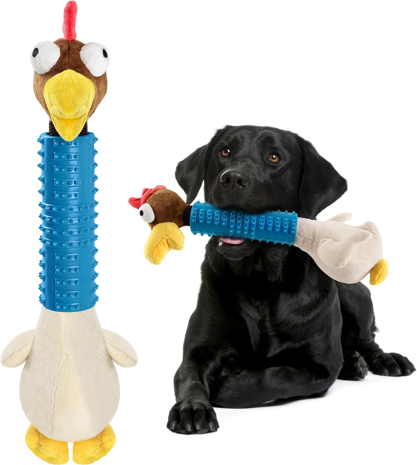 Kapetgo Chicken Dog Toys, Squeaky Dog Chew Toy, Interactive Dog Toys ...