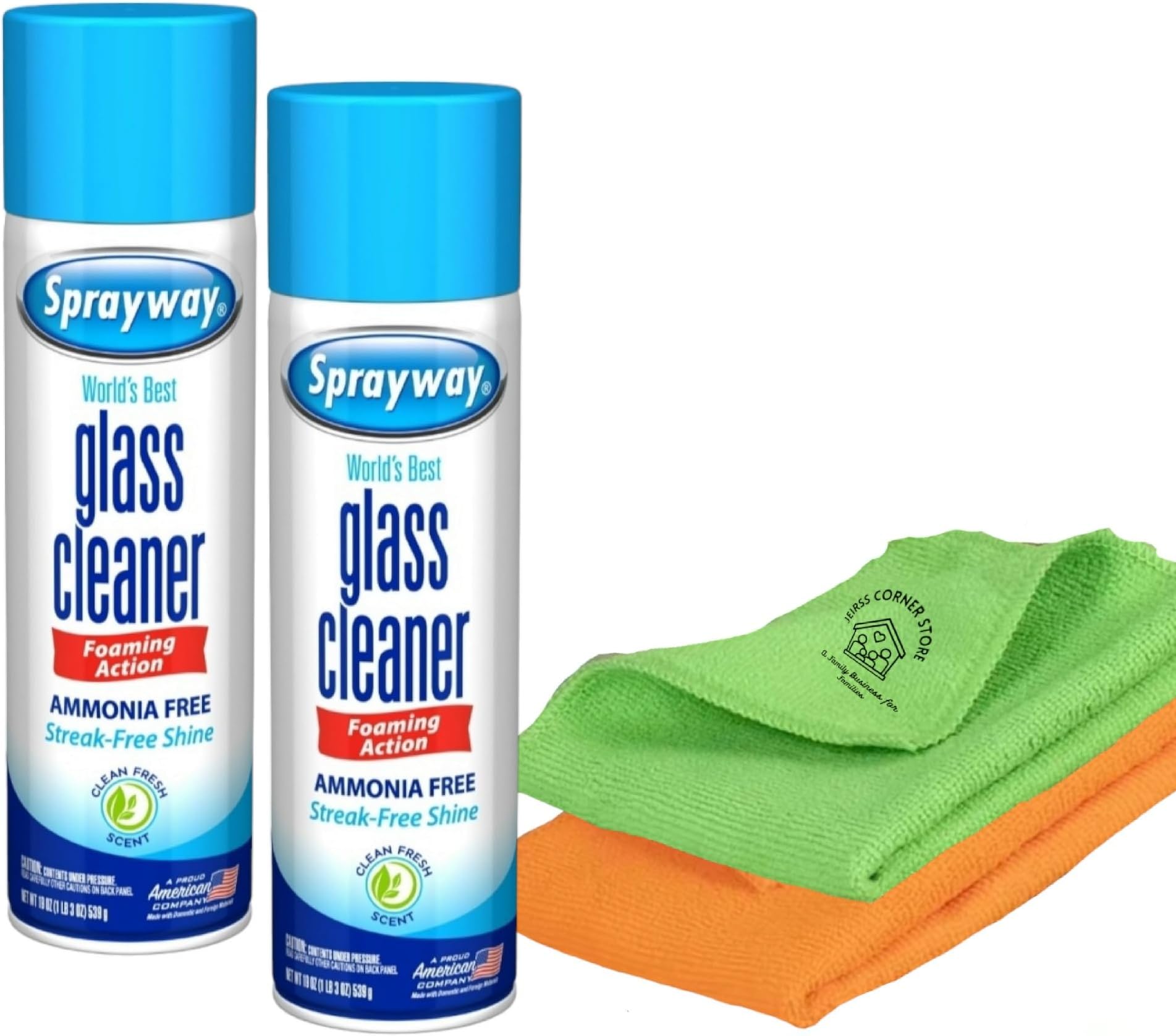 Amazon.com: Sprayway Glass Cleaner - 2 Pack, 19 oz Bundled with 2 Pack ...