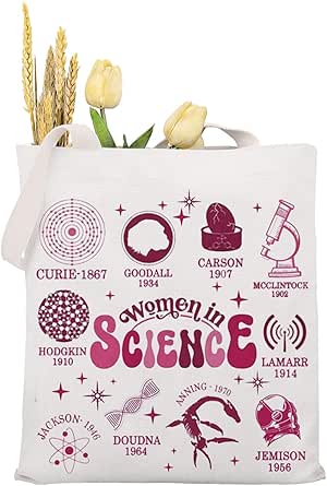 Amazon.com | MAOFAED Women In Science Tote Bag Science Teacher Gift Leb ...