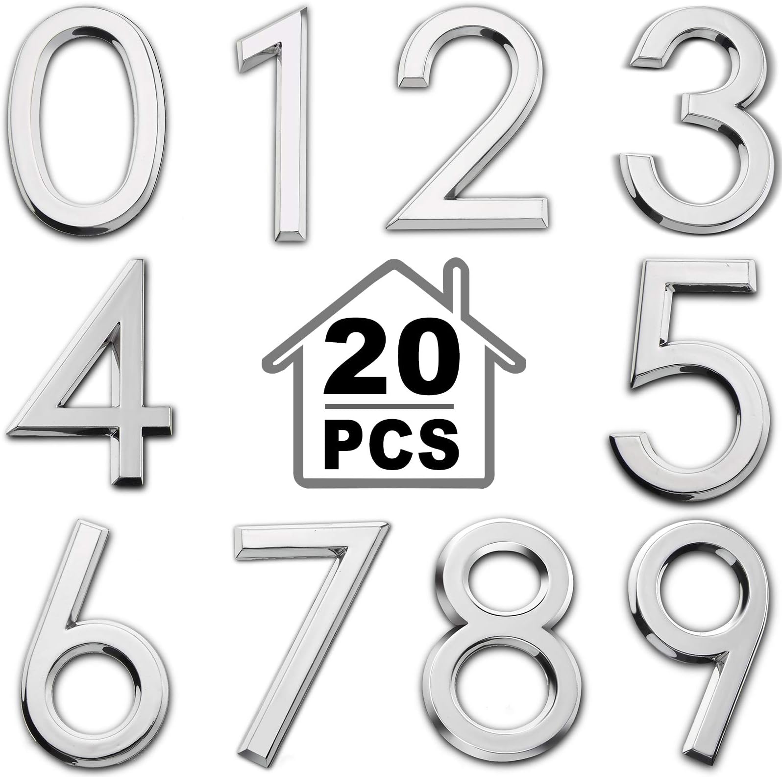 Amazon.com: 1.5 Inch Mailbox Numbers, Self Stick 3D Door Numbers, Decor ...
