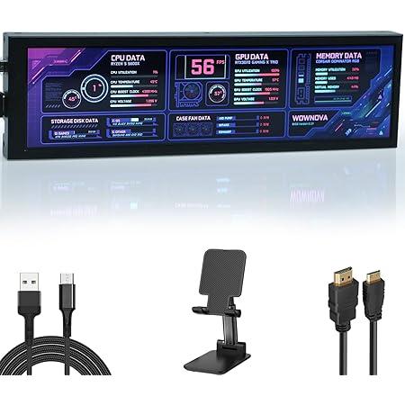 Amazon.com: WOWNOVA 5" Computer Temp Monitor (Dynamic Theme Supported), Pc Temperature Display ...