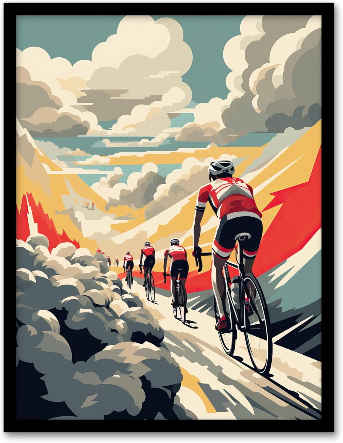 Modern Cycle Road Race Artwork Paris Roubaix Hell Of The North Haute ...